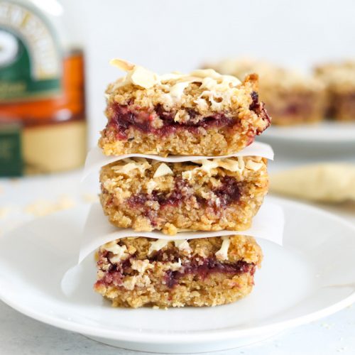 Cherry Bakewell Flapjacks - My Morning Mocha