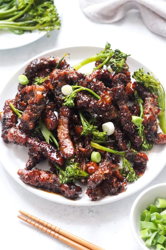 Chinese Crispy Beef Recipe (Honey Chilli Sauce) - My Morning Mocha
