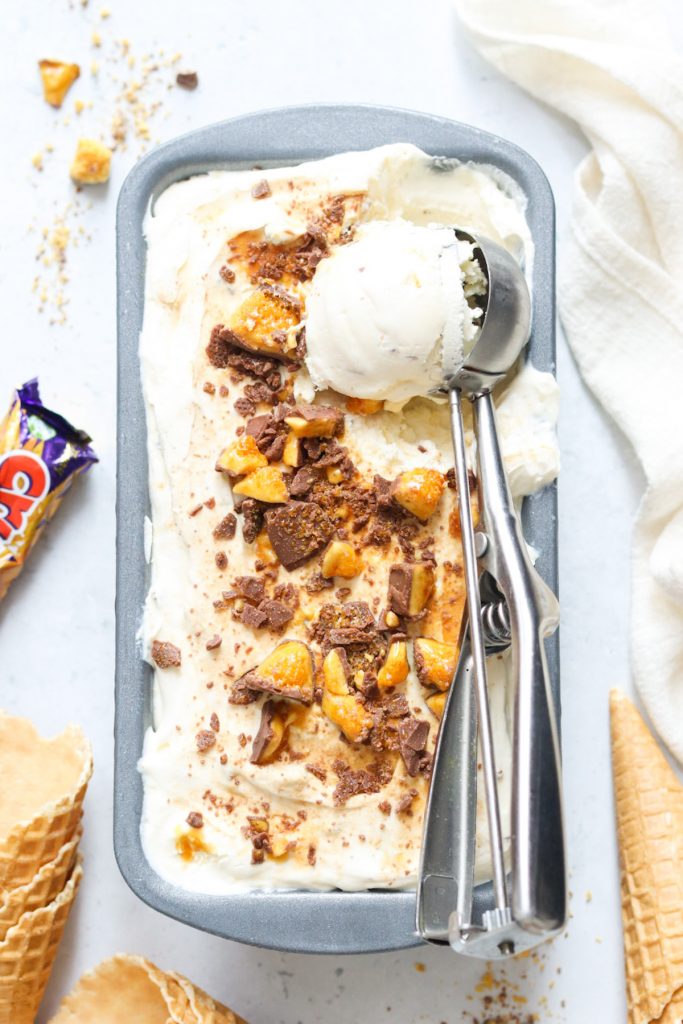 Honeycomb Ice Cream Recipe (No Churn) - My Morning Mocha