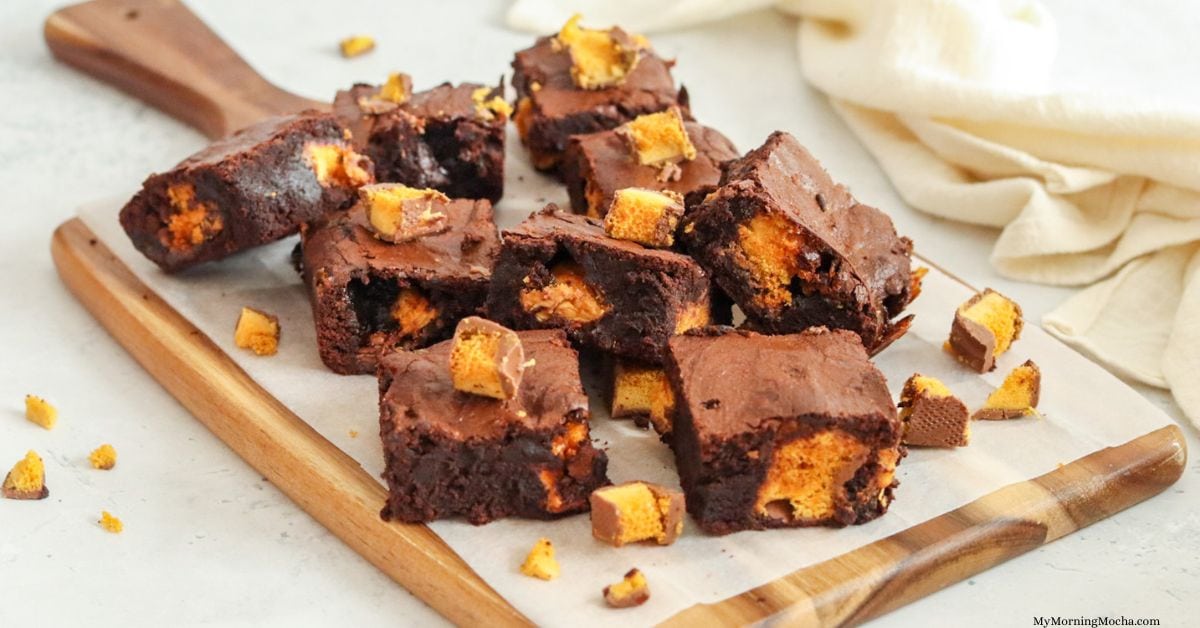 Honeycomb Crunchie Brownies! - My Morning Mocha