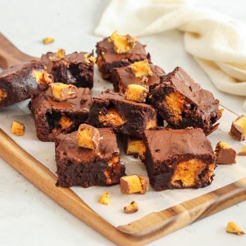 Honeycomb Crunchie Brownies! - My Morning Mocha