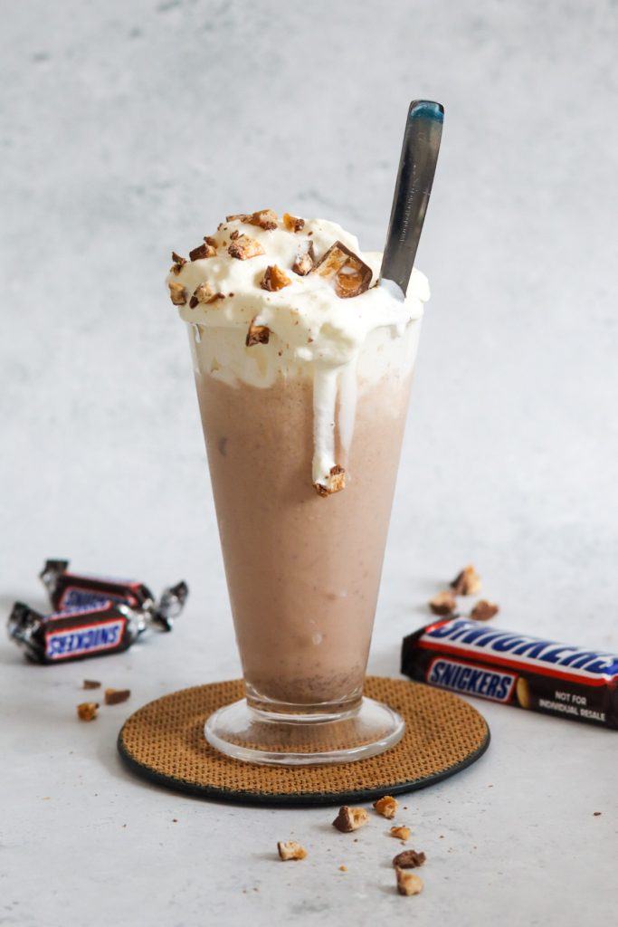 Snickers Milkshake Recipe - My Morning Mocha