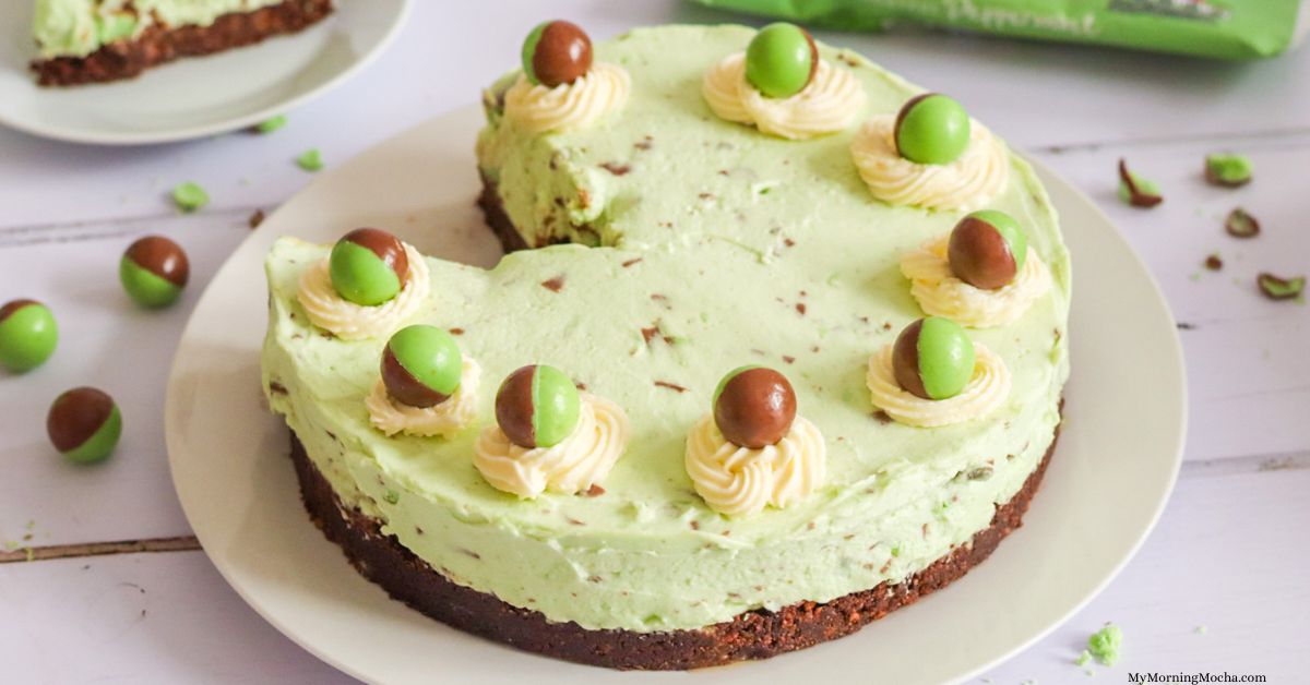 Mint Aero Cheesecake Recipe! (No Bake) - My Morning Mocha