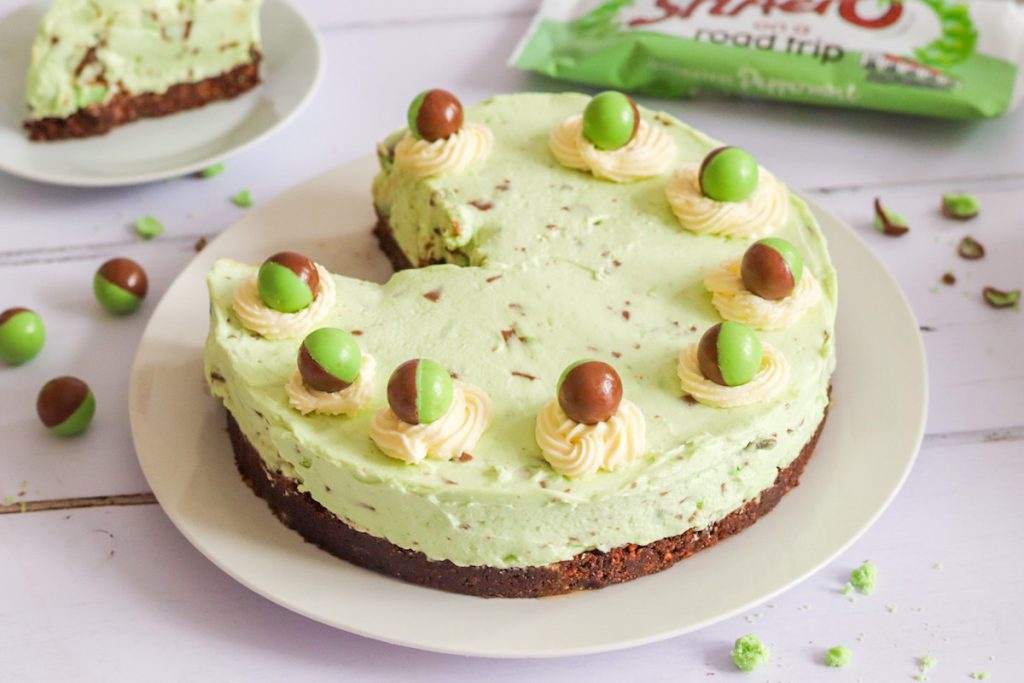 Mint Aero Cheesecake Recipe! (No Bake) - My Morning Mocha