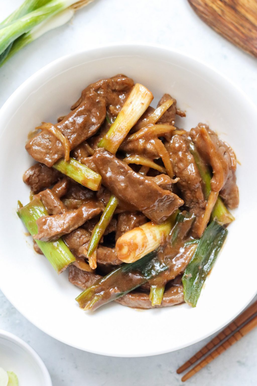 Beef With Ginger And Spring Onion - My Morning Mocha