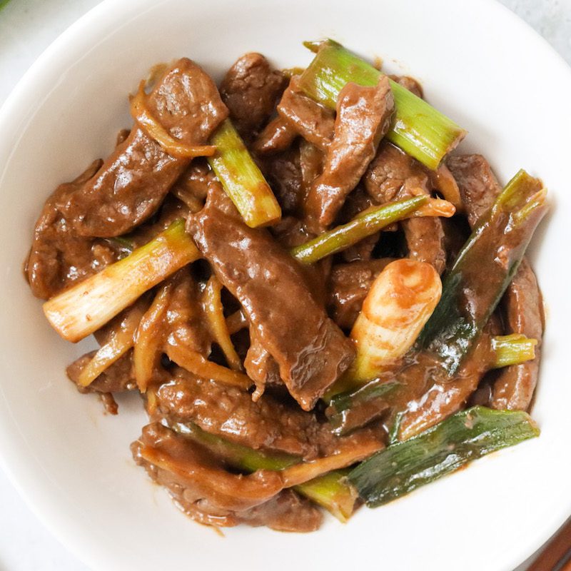 Beef With Ginger And Spring Onion - My Morning Mocha
