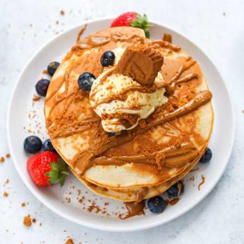 Biscoff Pancakes (Thick & Fluffy) - My Morning Mocha