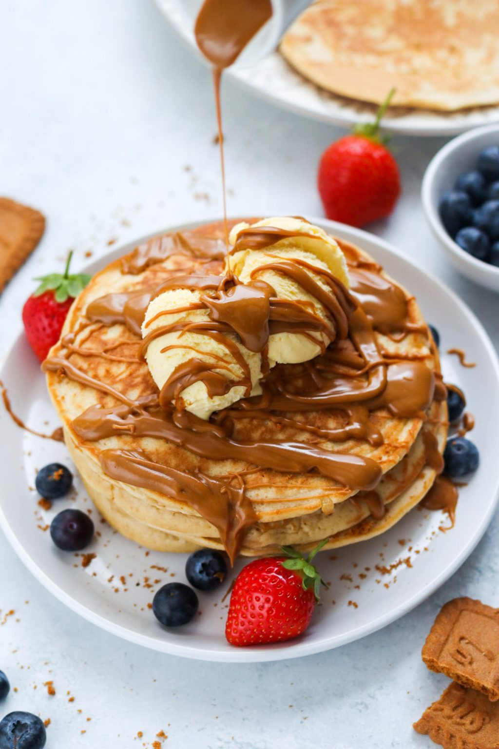 Biscoff Pancakes (Thick & Fluffy) - My Morning Mocha