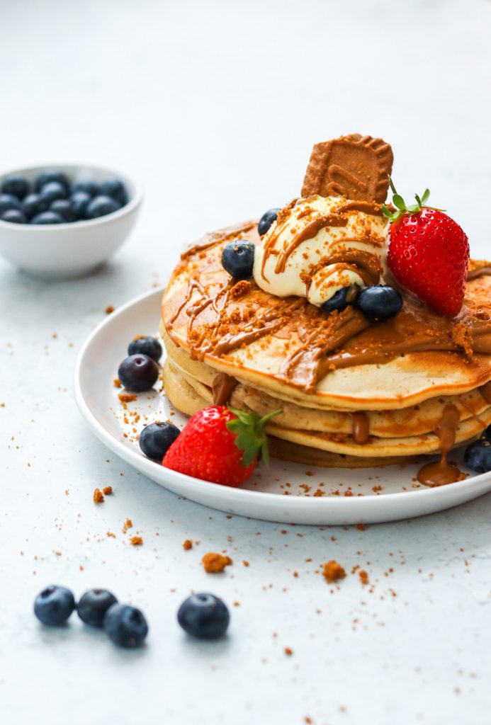 Biscoff Pancakes (Thick & Fluffy) - My Morning Mocha