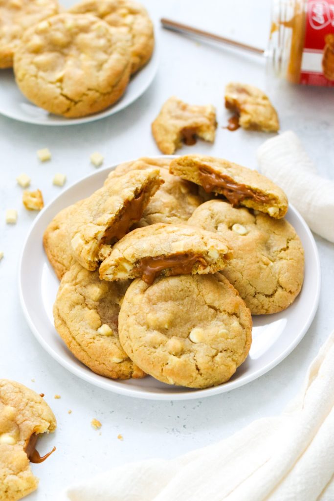 Biscoff Stuffed Cookies - My Morning Mocha