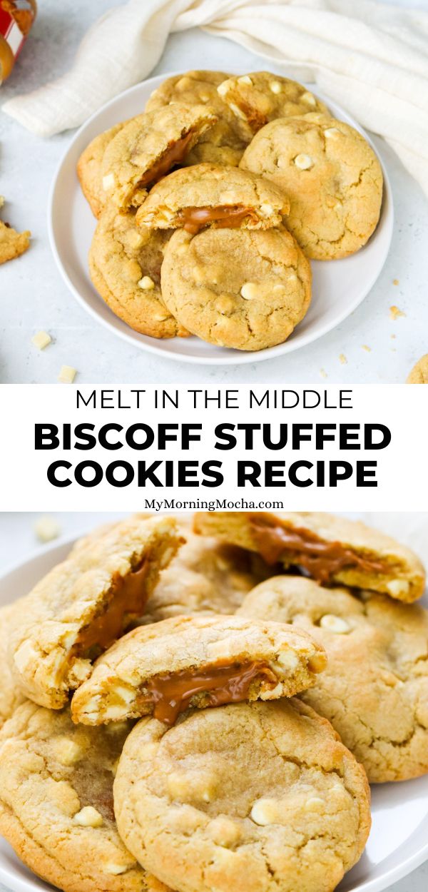 Biscoff Stuffed Cookies - My Morning Mocha