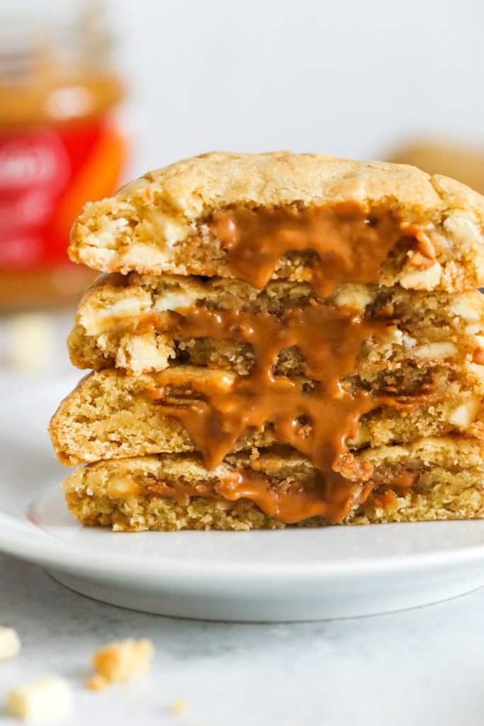 Biscoff Stuffed Cookies - My Morning Mocha