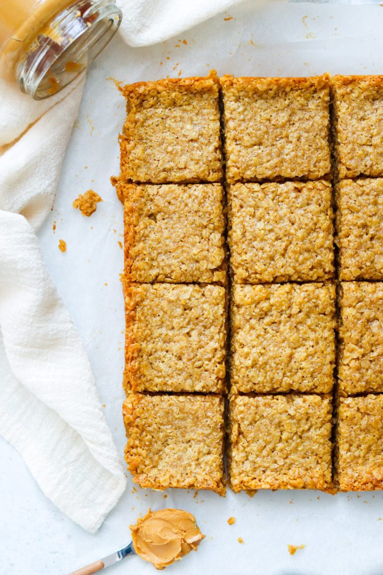 Peanut Butter Flapjacks (With Golden Syrup) - My Morning Mocha
