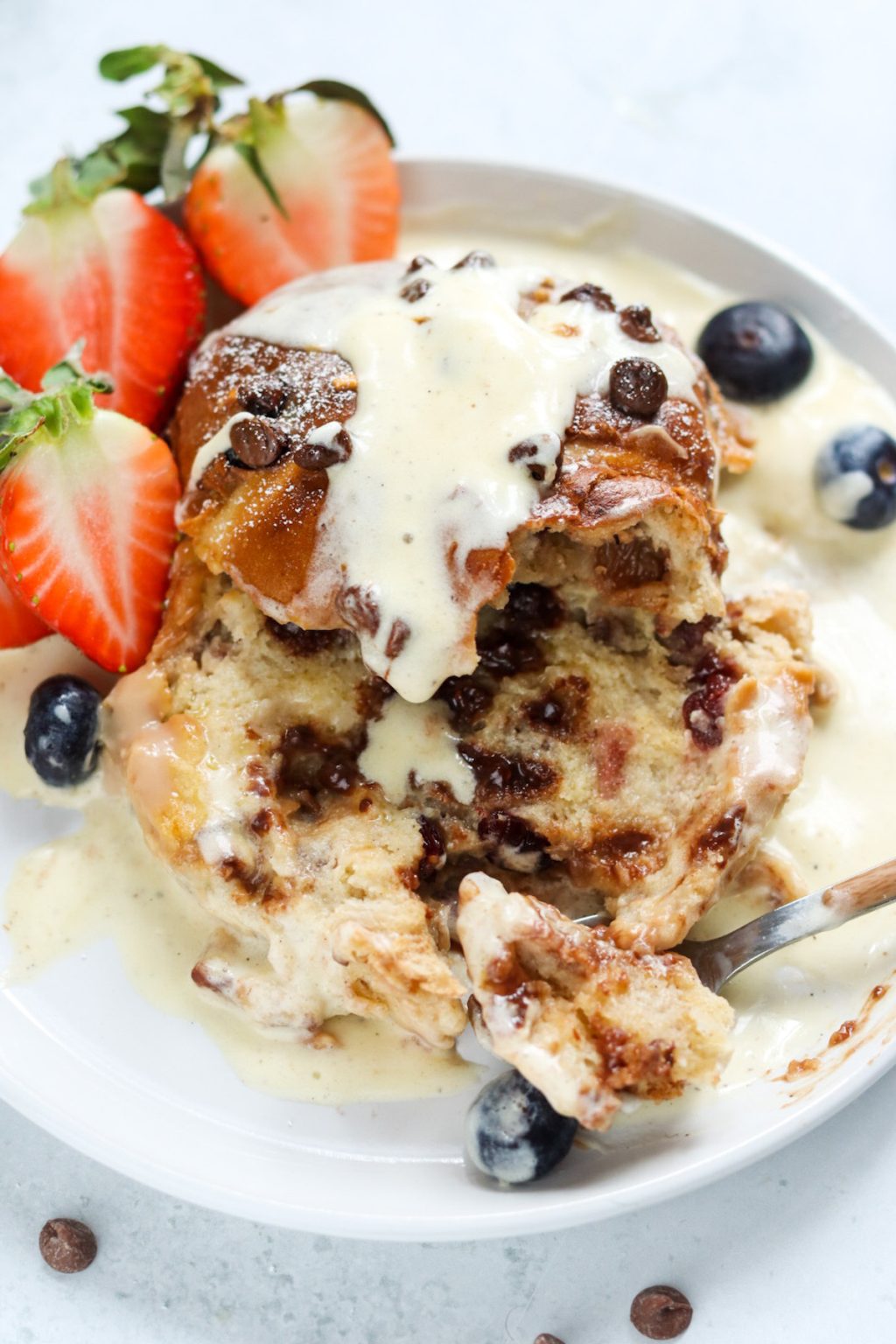 Hot Cross Bun Bread And Butter Pudding - My Morning Mocha