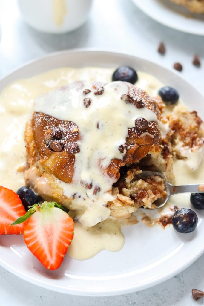 Hot Cross Bun Bread And Butter Pudding - My Morning Mocha