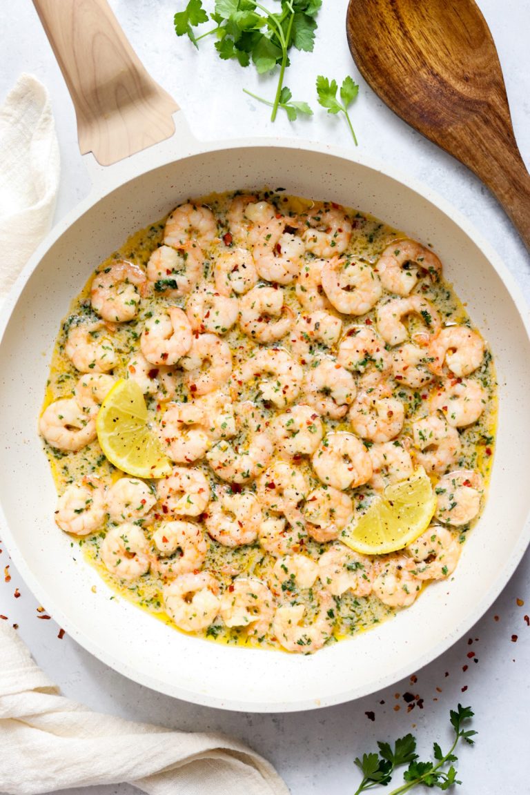 Garlic Butter Prawns (Pan-Fried) - My Morning Mocha