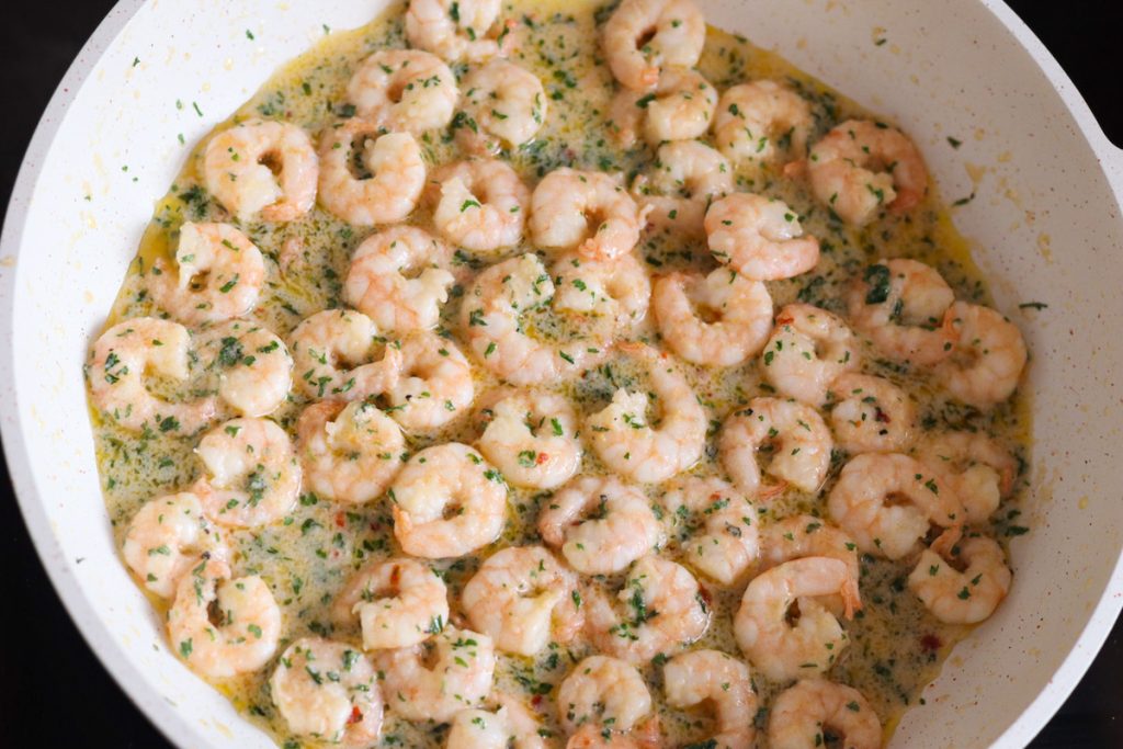 Garlic Butter Prawns (Pan-Fried) - My Morning Mocha