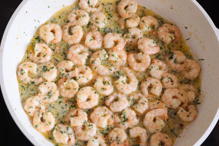 Garlic Butter Prawns (Pan-Fried) - My Morning Mocha