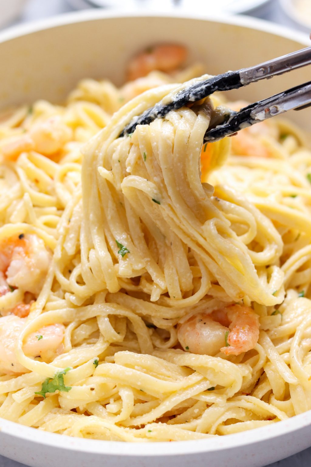 Creamy Prawn Linguine (The Best) - My Morning Mocha