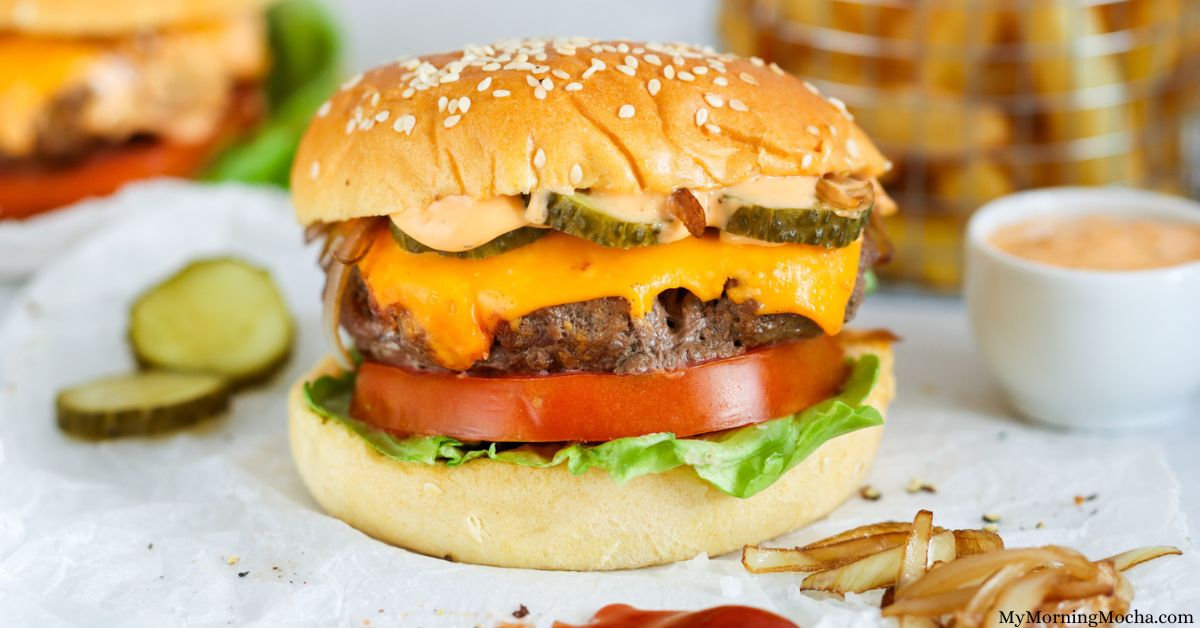Homemade Beef Burgers (With Cheese) - My Morning Mocha