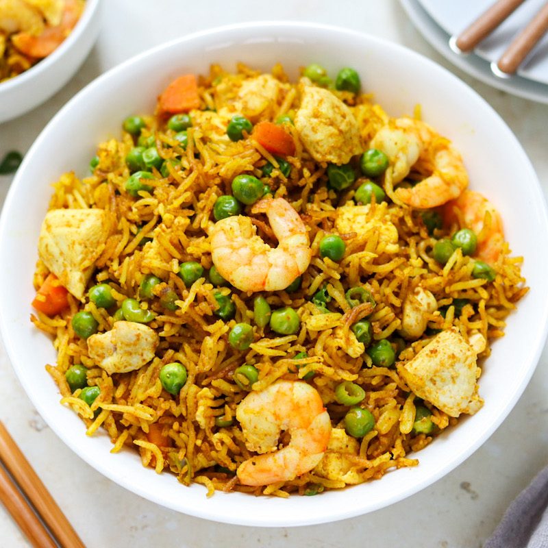 Singapore Fried Rice Takeaway Style Recipe - My Morning Mocha