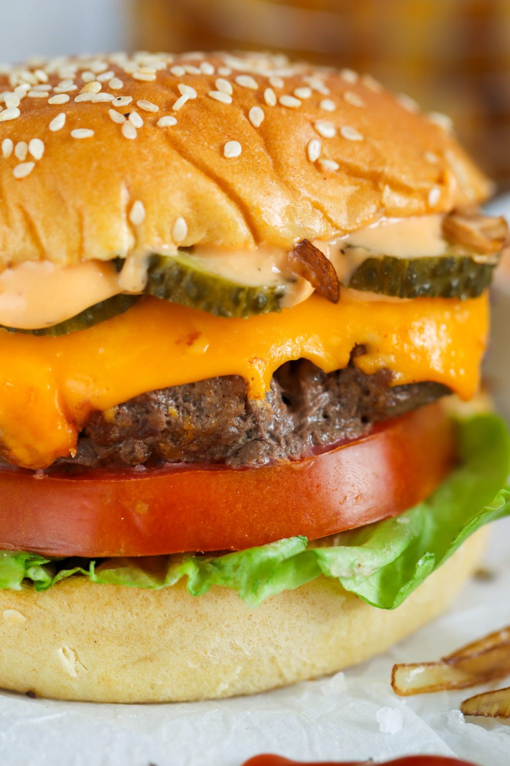 Homemade Beef Burgers (With Cheese) - My Morning Mocha