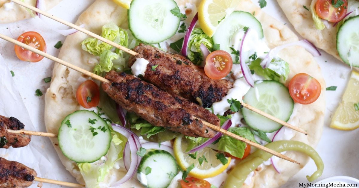 Lamb Kofta Wraps (With Garlic Sauce) - My Morning Mocha