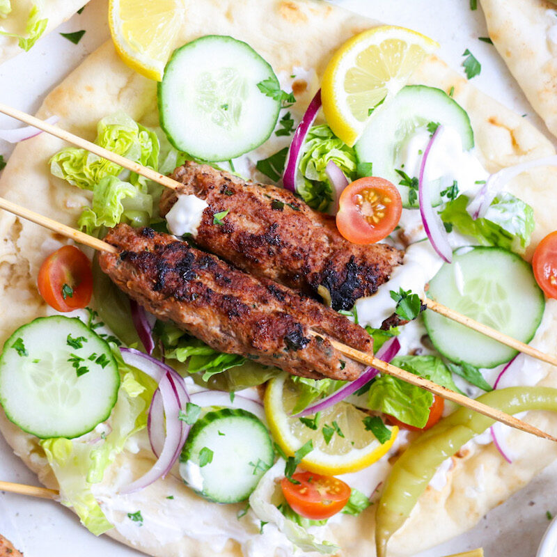 Lamb Kofta Wraps (With Garlic Sauce) - My Morning Mocha