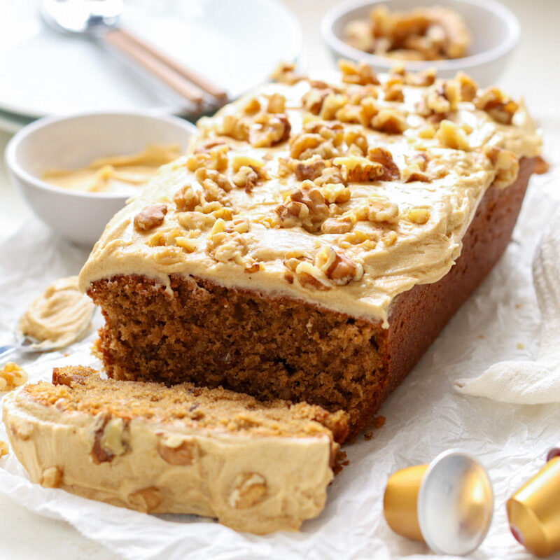 Coffee And Walnut Loaf (So Moist) - My Morning Mocha