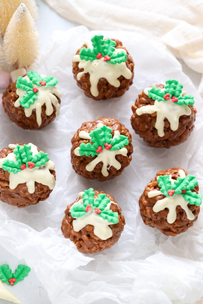 Rice Krispie Christmas Puddings - My Morning Mocha
