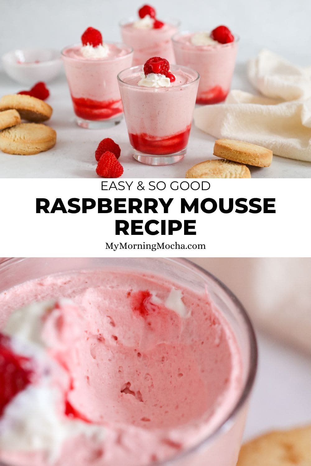 Tasty Raspberry Mousse (Without Gelatin) - My Morning Mocha