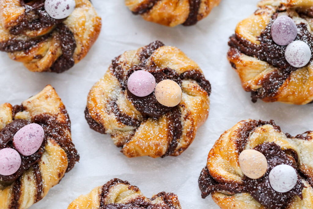 Puff Pastry Easter Nests - My Morning Mocha