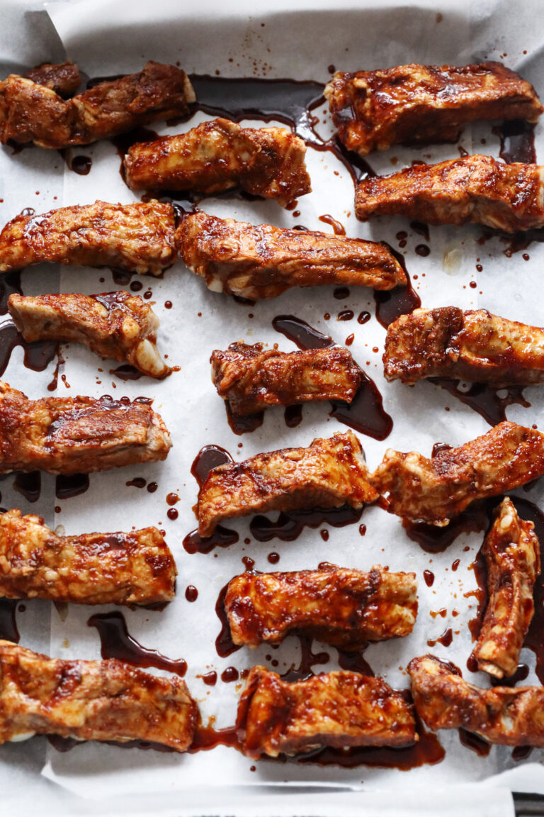 Honey, Soy Sauce & Garlic Glazed Ribs - My Morning Mocha
