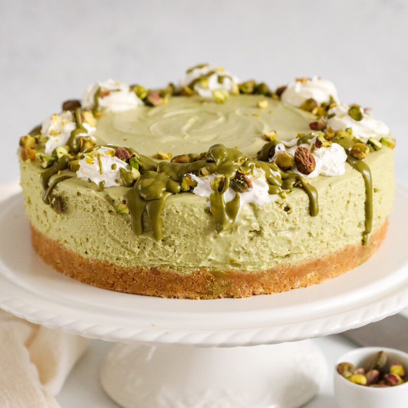 Pistachio Cheesecake (No Bake) - My Morning Mocha