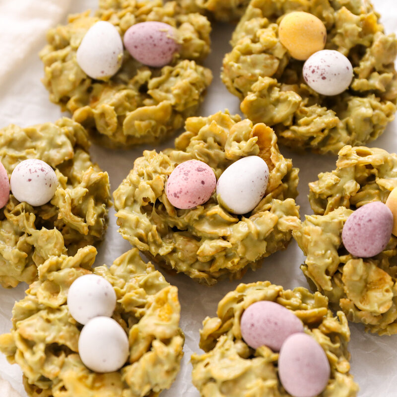 Pistachio Cornflake Nests - My Morning Mocha