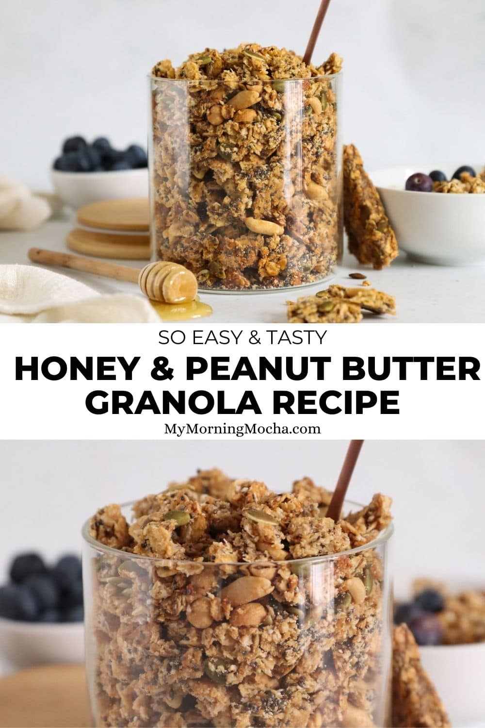 Homemade Peanut Butter & Honey Granola - My Morning Mocha